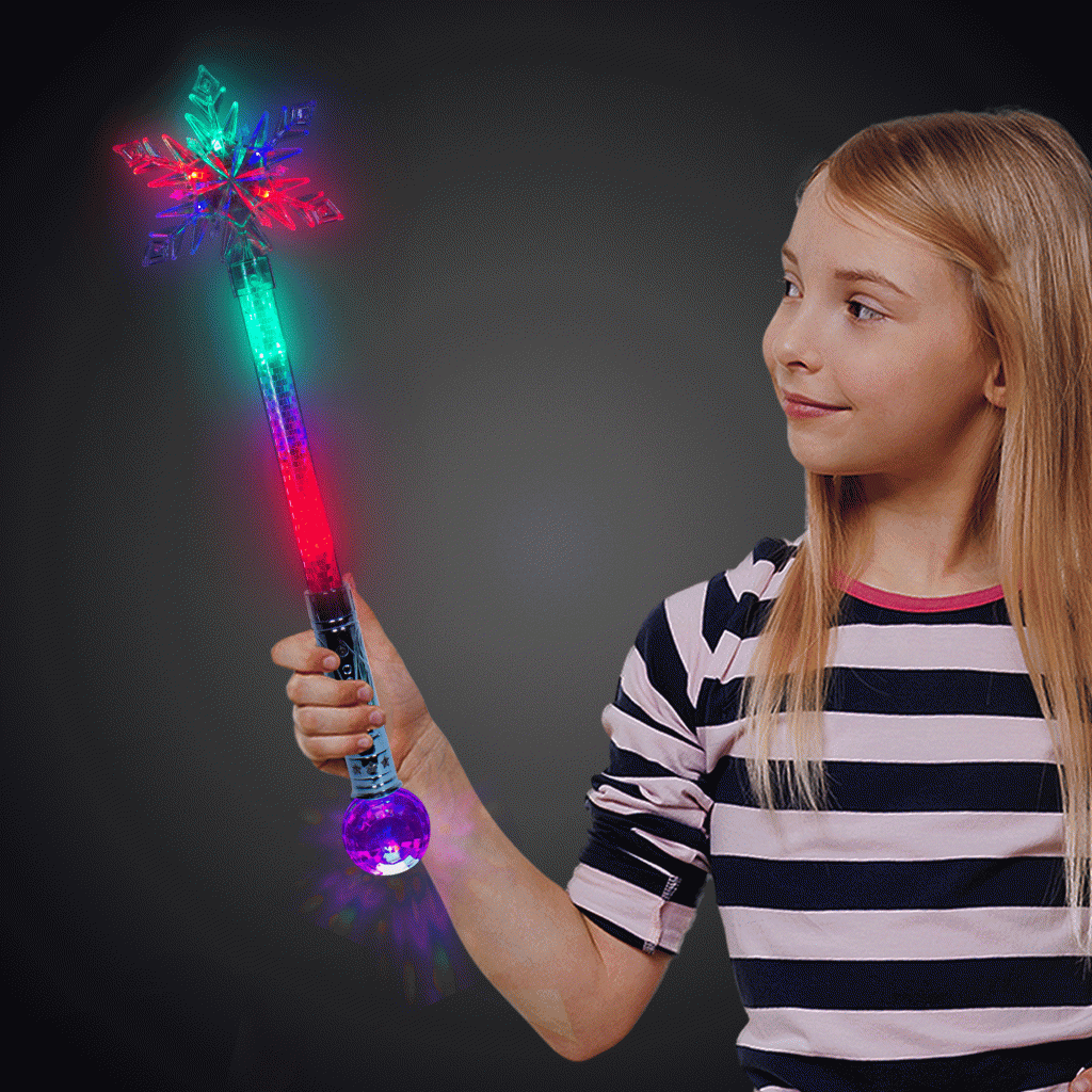 LED LIGHT UP JUMBO SNOWFLAKE WAND. – Blings 4 Blessings